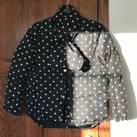 Stylenanda | Jackets & Coats | Stylenanda Poka Dot Puffer Jacket With ...